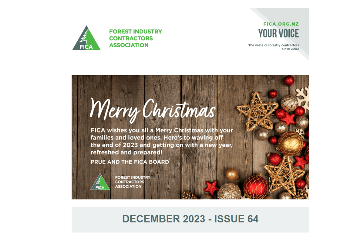 FICA E-Newsletter - December 2023 | Forest Industry Contractors ...