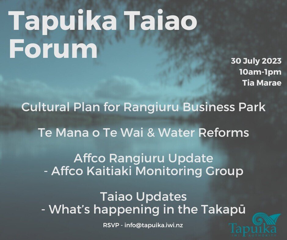 Tapuika Taiao Forum - 30 July 2023 | Tapuika Iwi Authority
