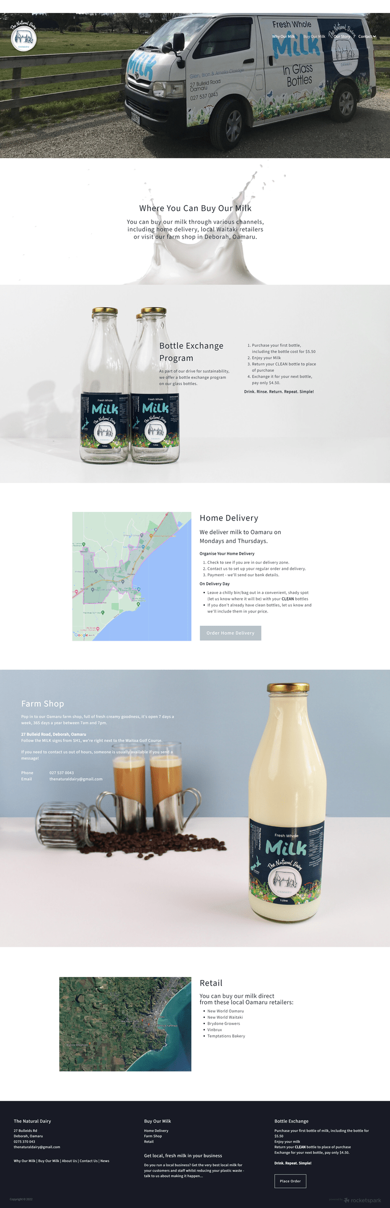 The Handler | The Natural Dairy - Website and Graphic Design