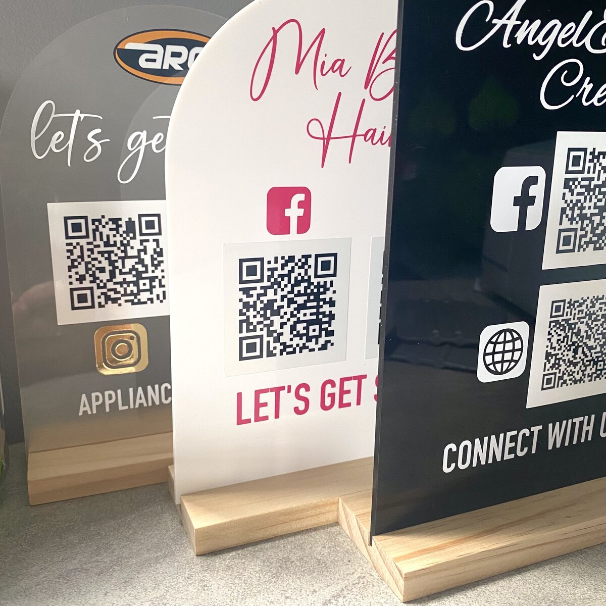 Customised Acrylic Counter Signs | Stickersnstuff