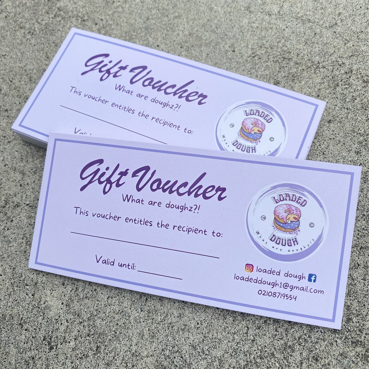 Printed Gift Vouchers | Stickers ‘n’ Stuff NZ