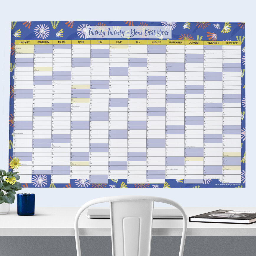 Get organised for next year with a wall planner | Documents by Design
