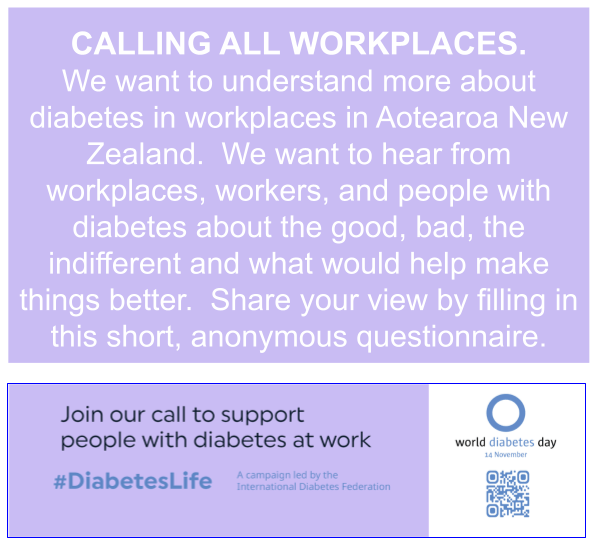 Help us understand more about diabetes in workplaces in Aotearoa New ...
