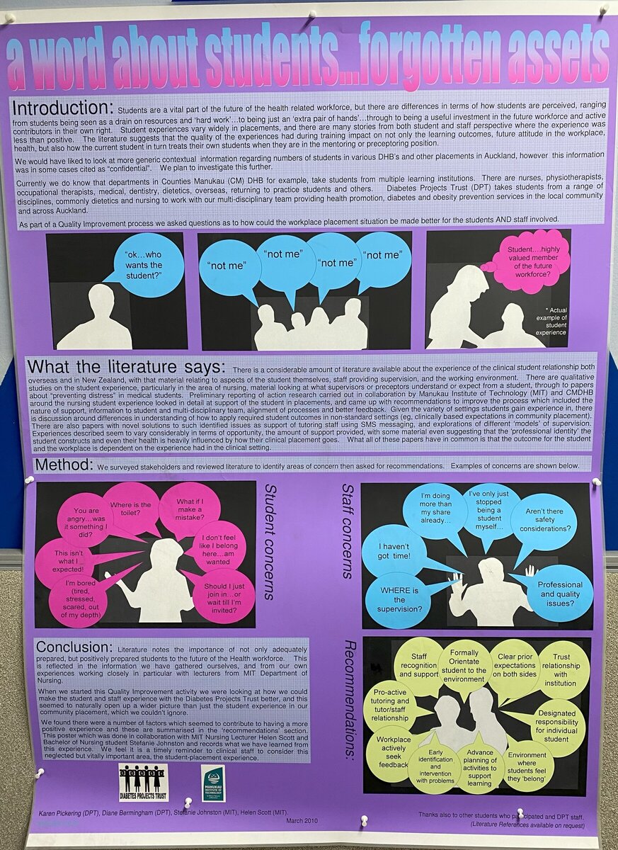 Poster at NZSSD - Students should be an asset, but that's not how they ...