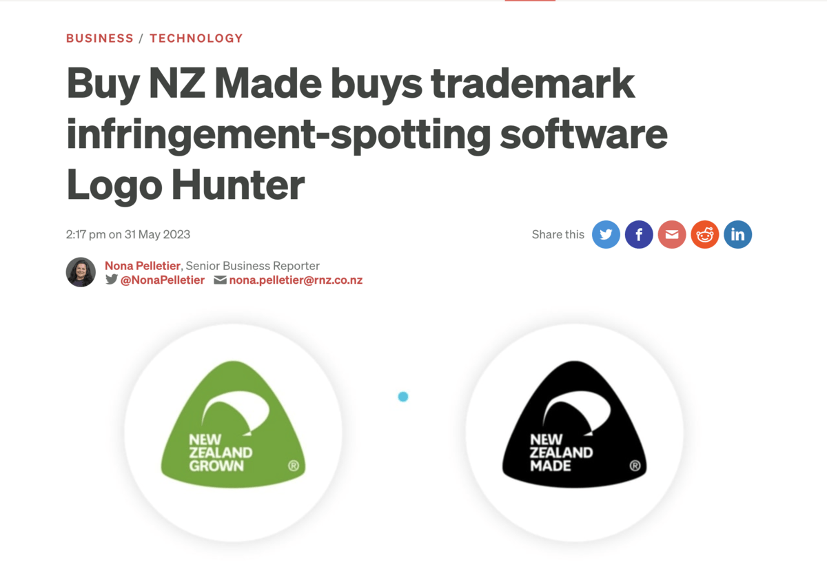 Buy NZ Made buys trademark infringement-spotting software Logo Hunter ...
