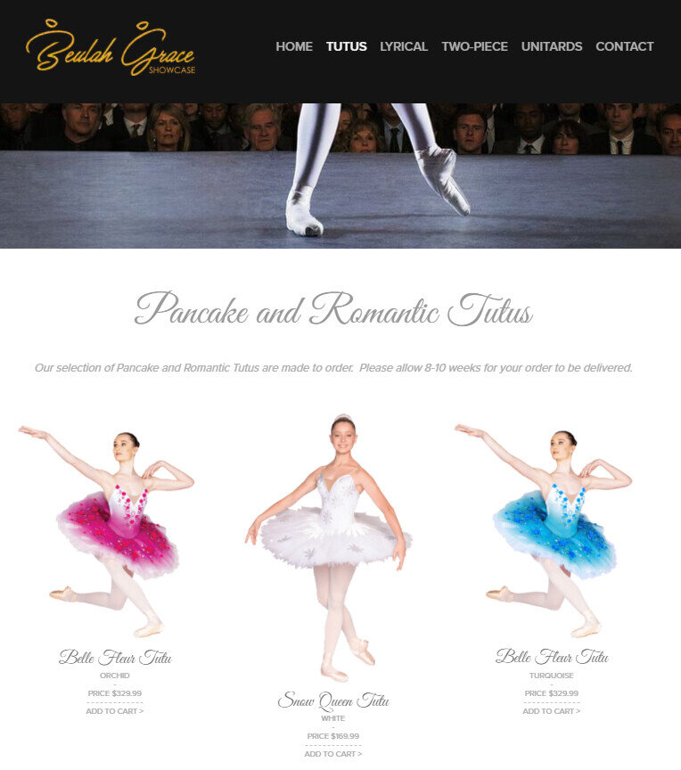 Beulah Grace Dance & Sportswear | Our Showcase Costume Website