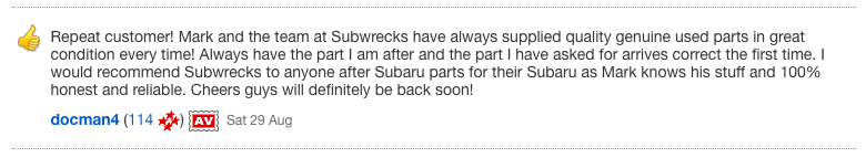 We Ship Subaru Parts NZ wide | Sub Wrecks