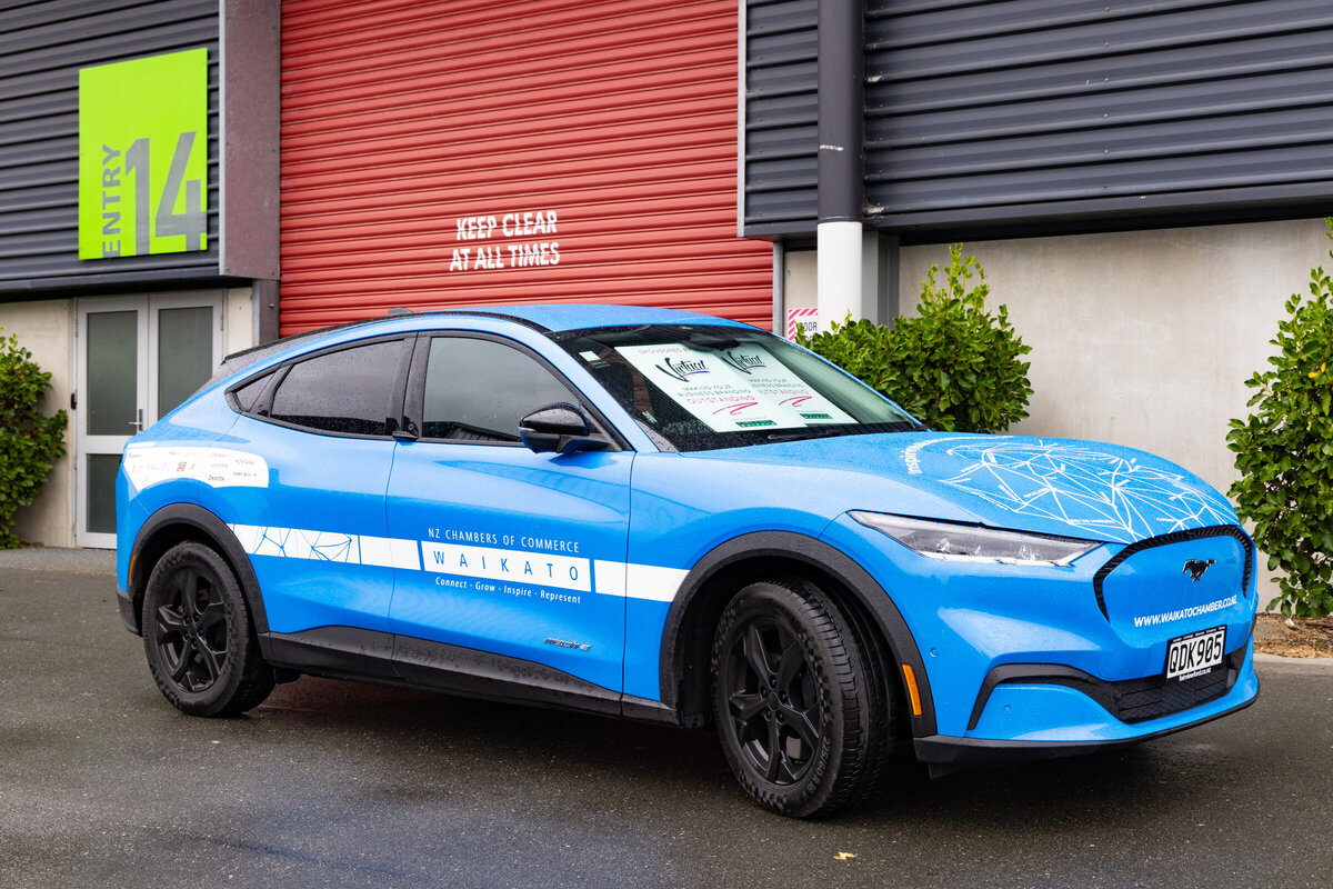 An electrifying gallop: A ride with the Chamber EV Mustang | Waikato ...