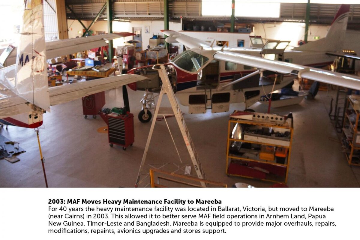Mission Aviation Fellowship | 2003: MAF Moves Heavy Maintenance ...