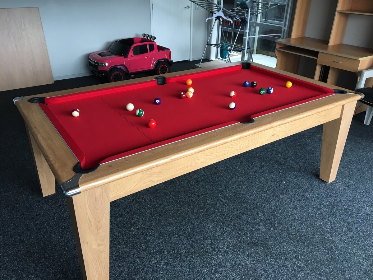 My Pool Table | The Chelsea Pool Table Diner in Oak and Red