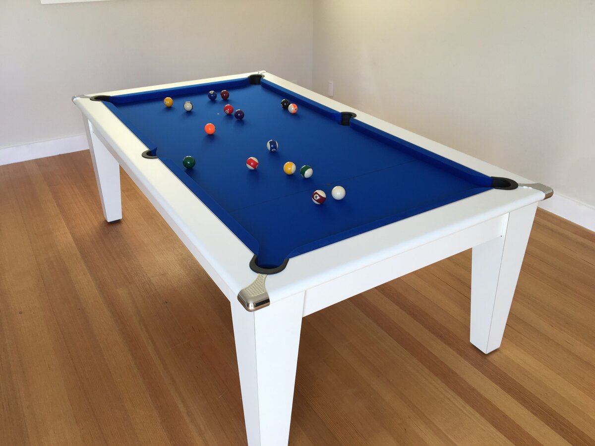 My Pool Table | The Chelsea Pool Table Diner in White and Blue