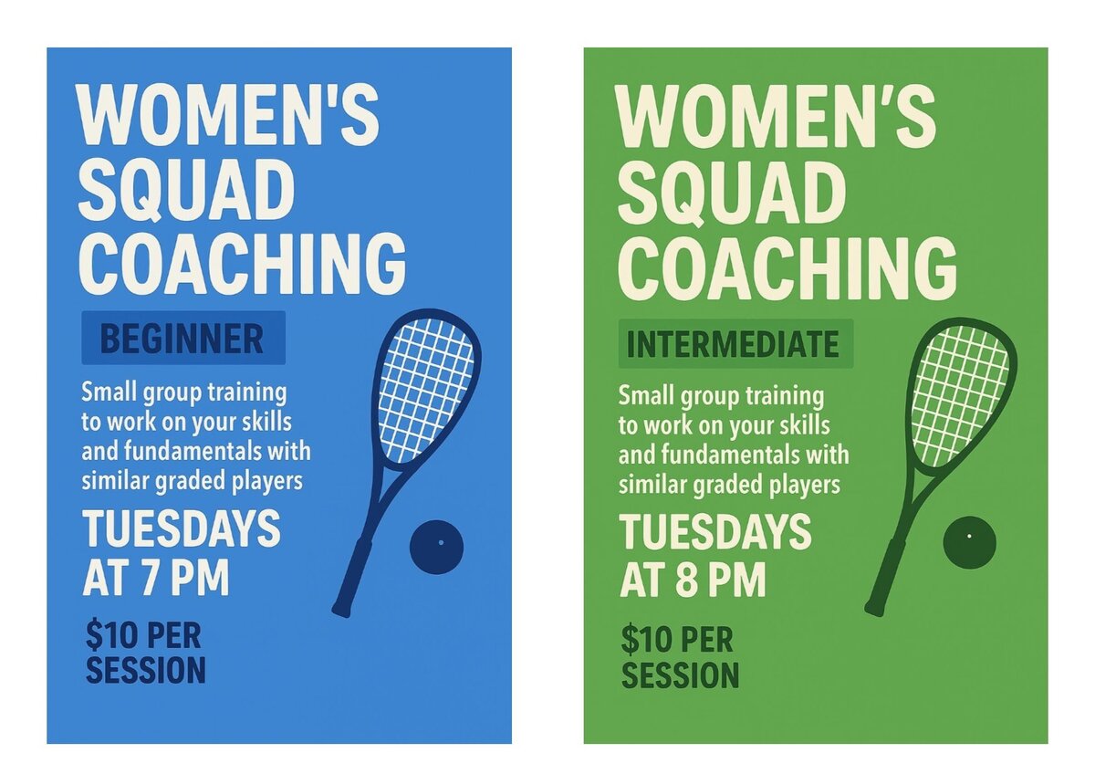 New Squad Training for Women | Devoy Squash & Fitness