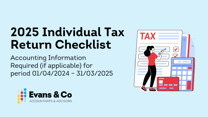2025 Individual Tax Return Checklist | Evans & Co Accountants & Advisors