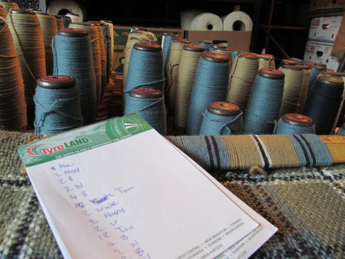 The process of weaving NZ wool on our heritage loom