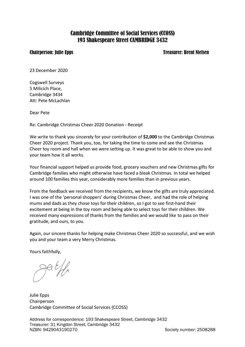 Cambridge Committee of Social Services | Cogswell Surveys - Waikato