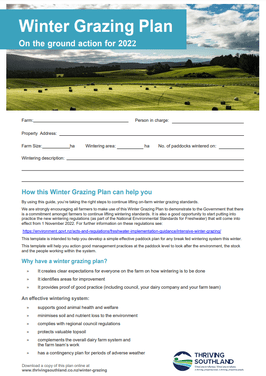 Winter Grazing | Thriving Southland