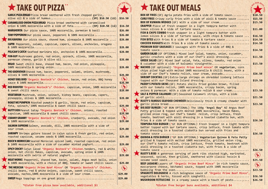 Menus | Rusty Pelican