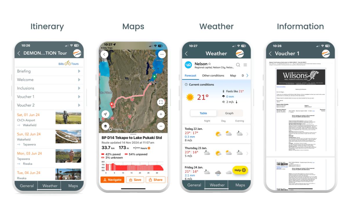 Integrate Mapping with Mobile Itineraries for Multi-Day Tours | Odyssey