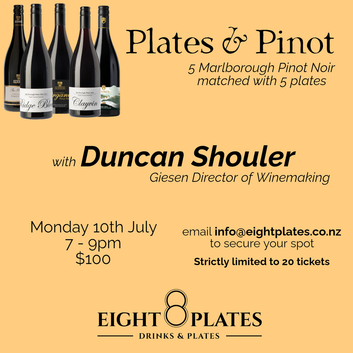 Eight Plates | Drinks & Plates Nelson, NZ