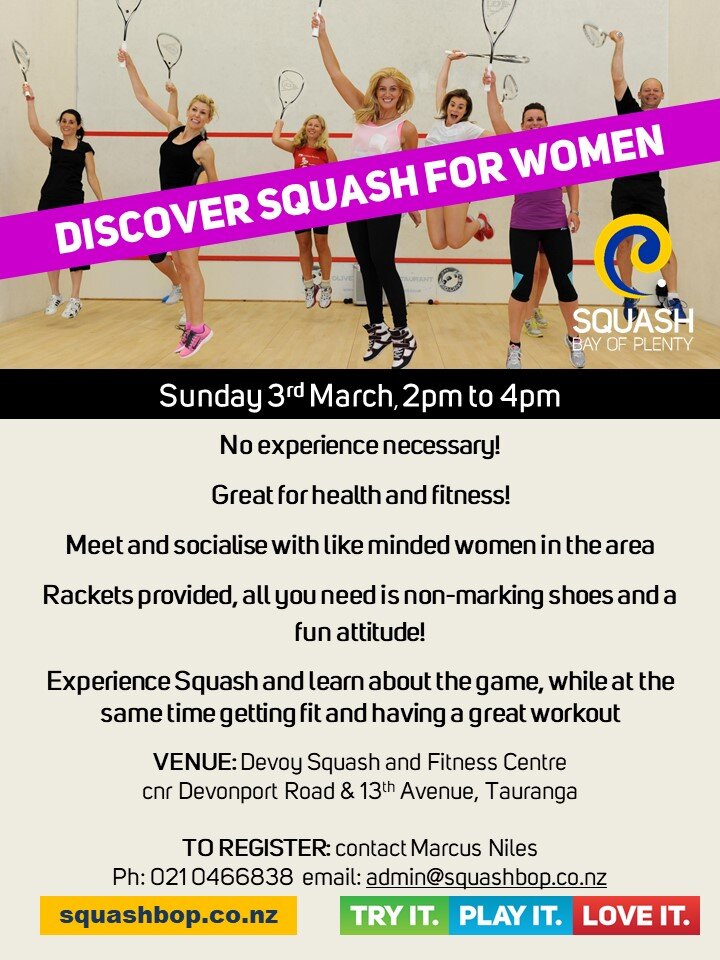Discover Squash for Women | Squash Bay of Plenty