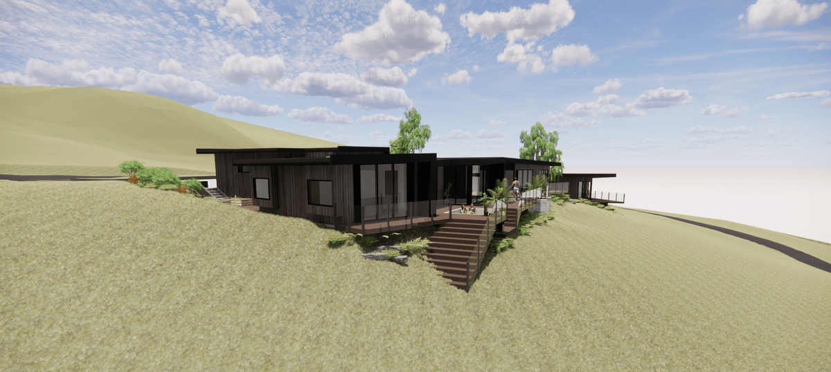 Contemporary low lying home overlooking Cambridge | Turner Road ...