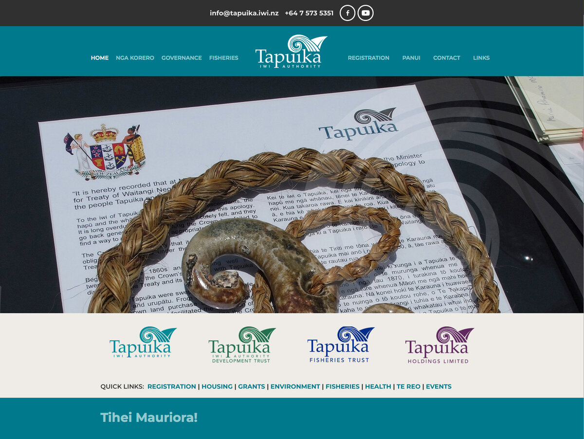 nau mai, haere mai Tapuika | Tony Walker Graphics Ltd