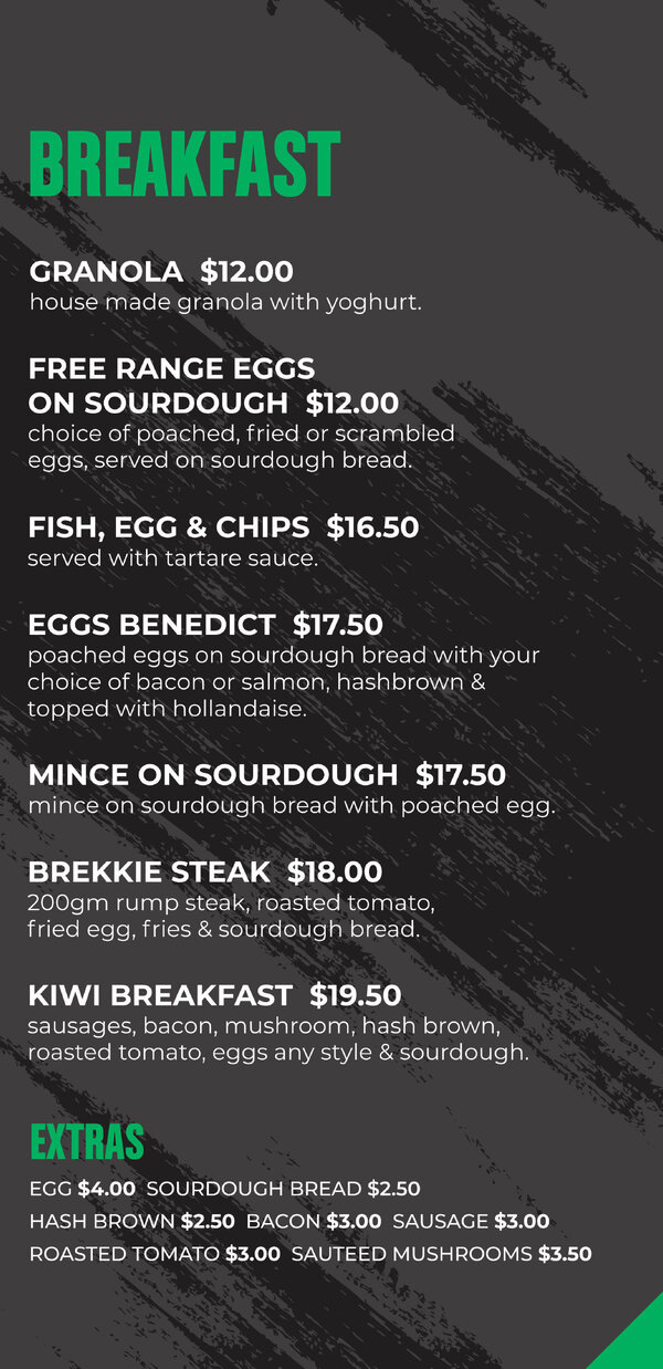 The Cobb Menu | Palmerston North