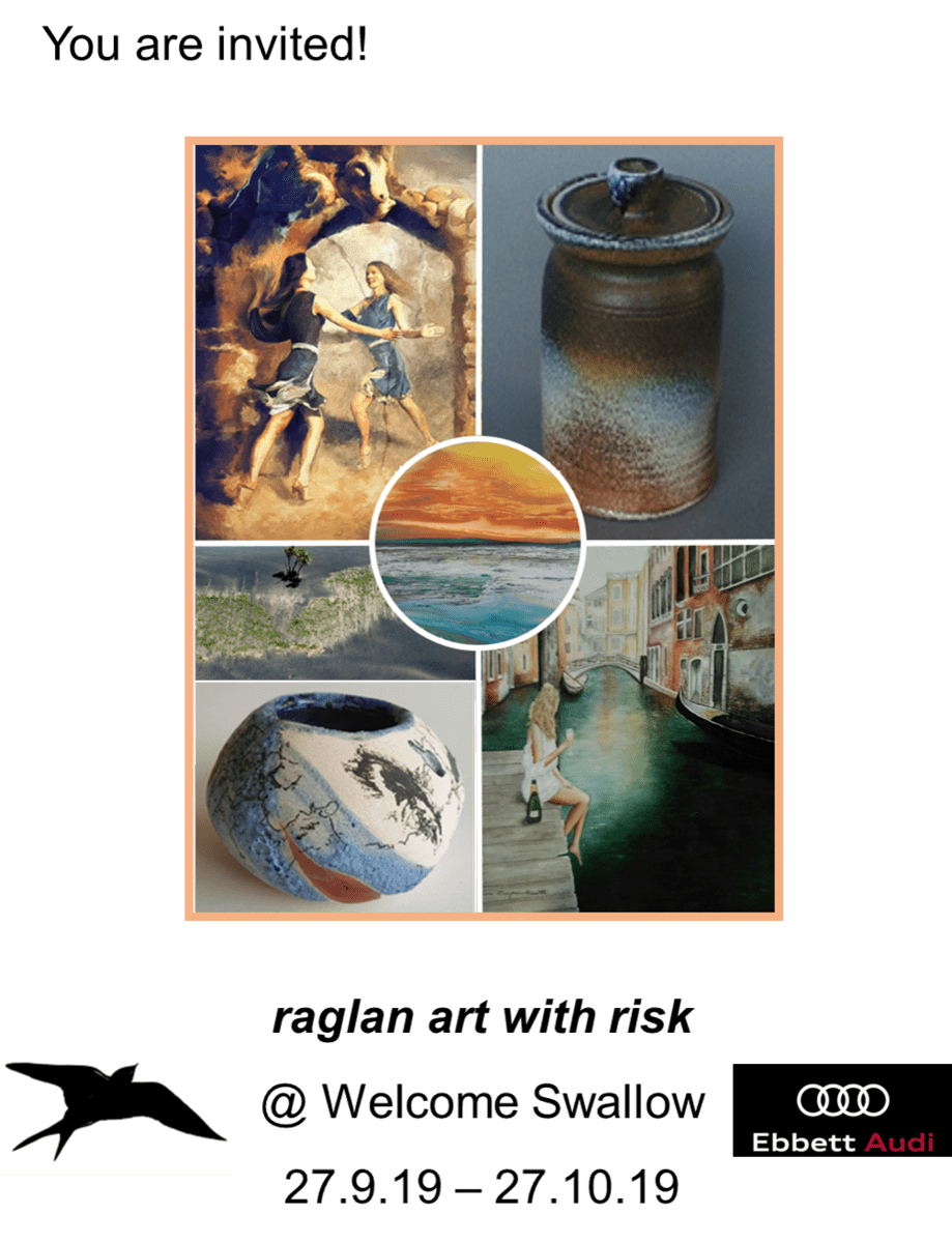 New Exhibition! Raglan Art with Risk | Welcome Swallow Gallery and Gifts