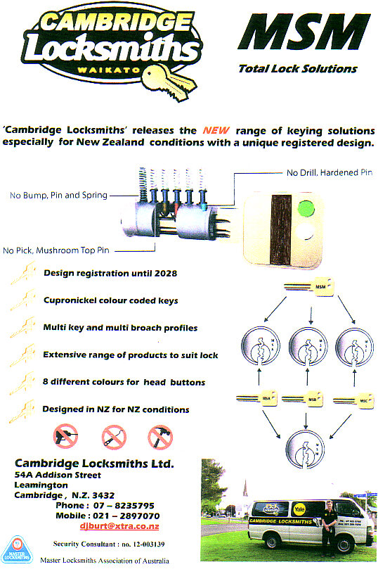 Cambridge Locksmiths | Latest 'restricted profile' key system
