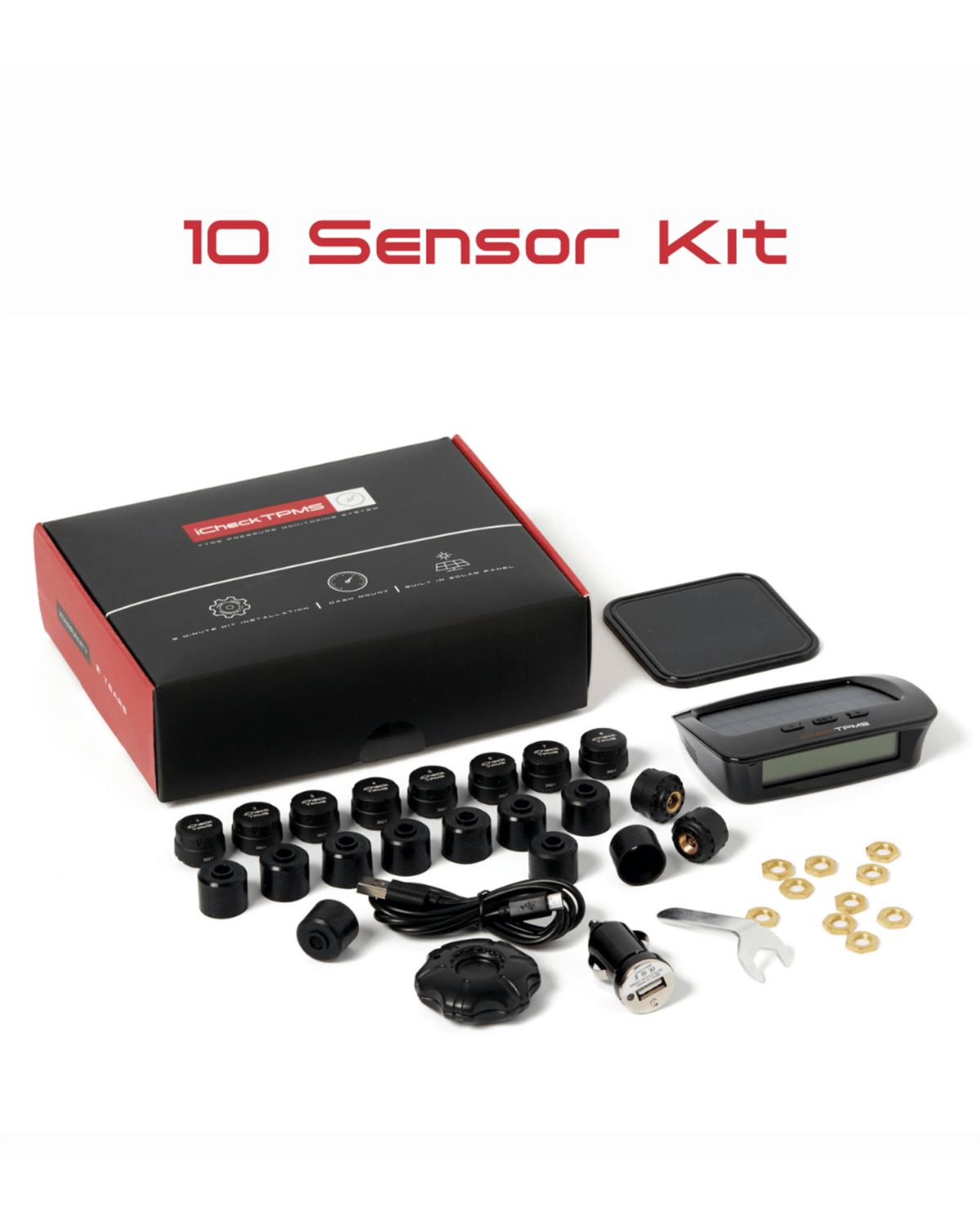 iCheck TPMS Tyre Pressure Monitoring 10 Sensor Kit | iCheck TPMS New ...