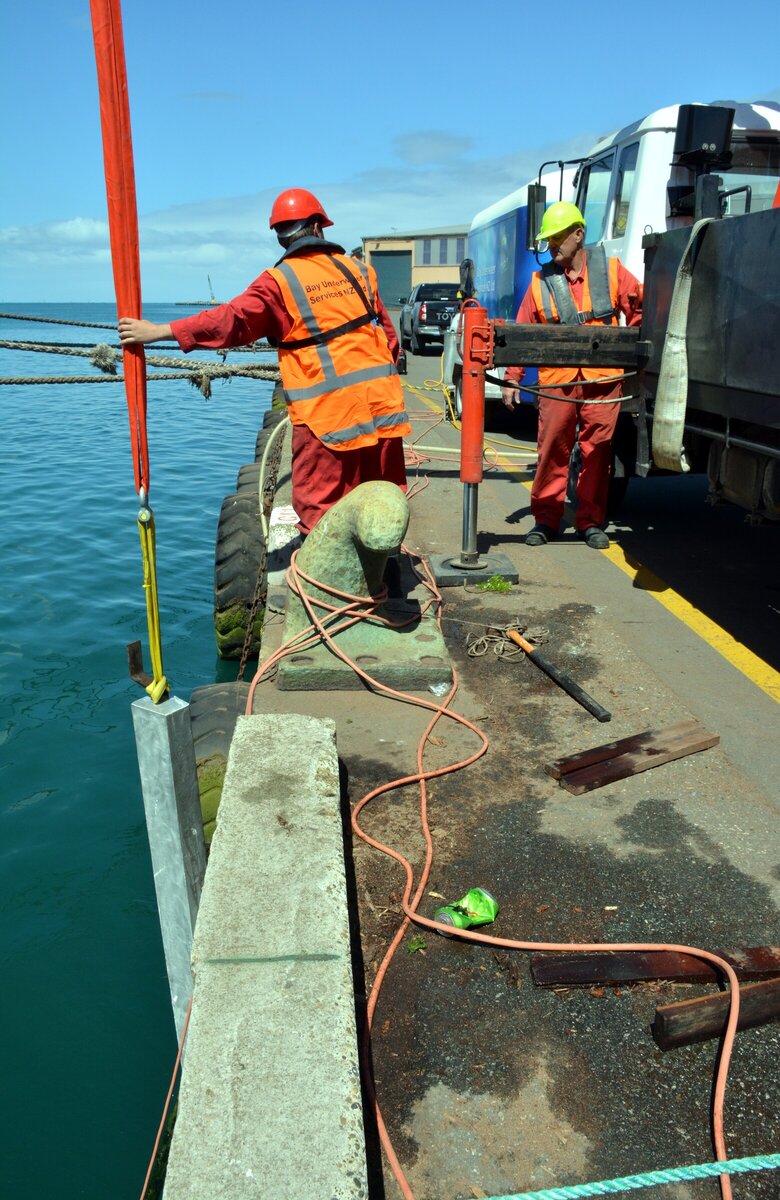 Anode Installation - protecting an existing marine wall | Bay ...