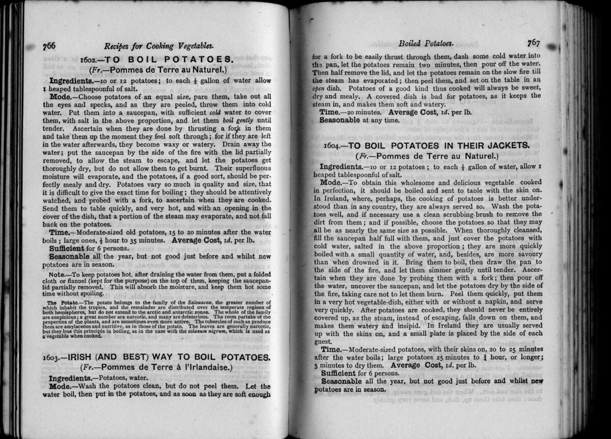 Catos | Mrs Beaton Cookery Book 1860