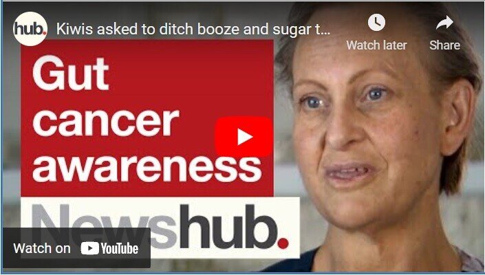 Newshub features GIVE IT UP | Gut Cancer Foundation