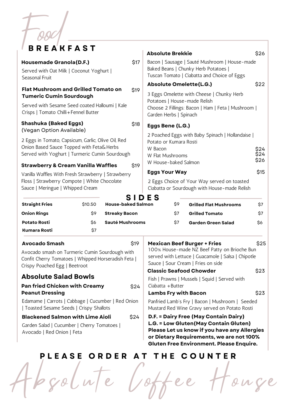 Absolute Coffee House in Cambridge, New Zealand | Absolute Cafe