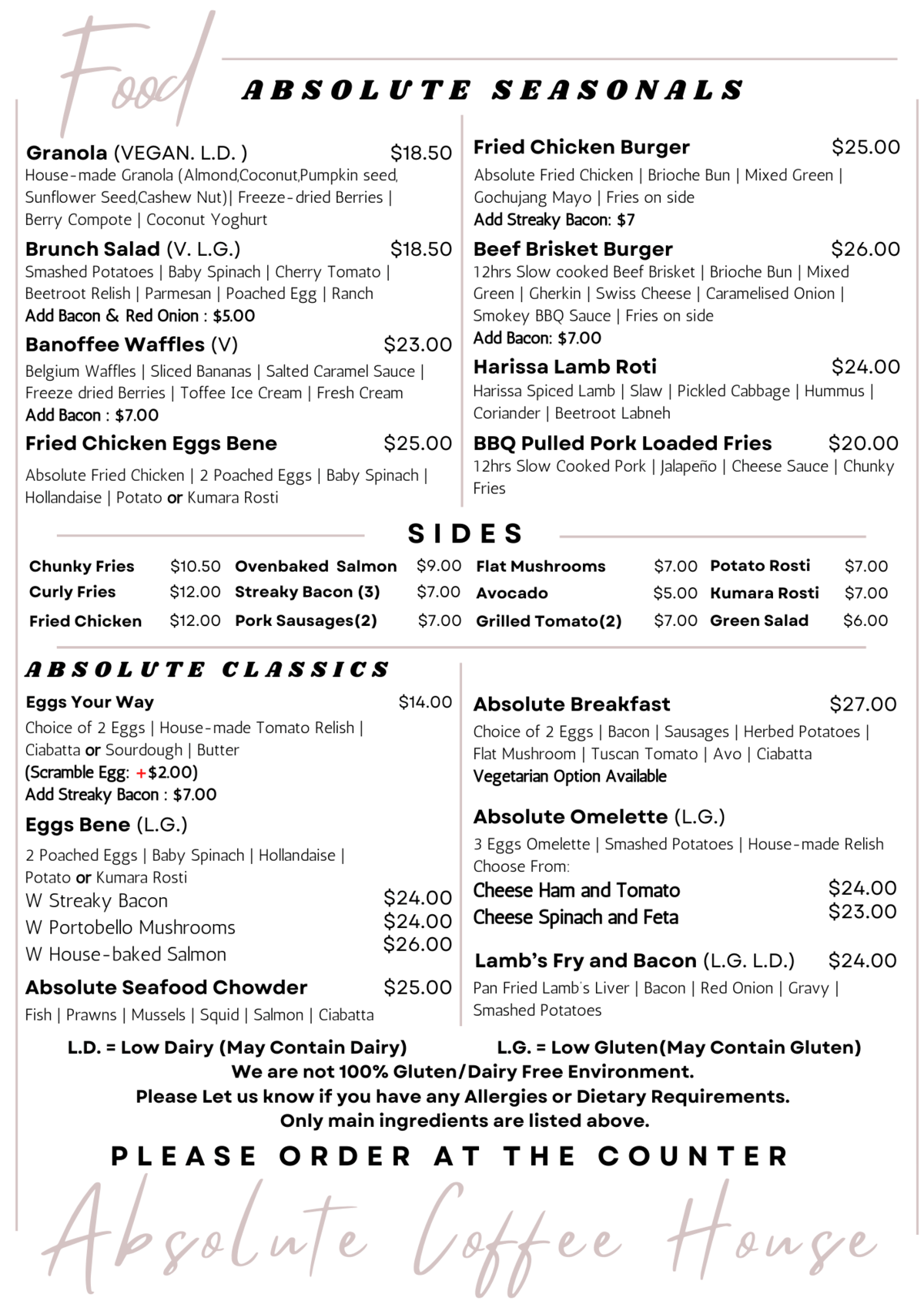 Absolute Coffee House in Cambridge, New Zealand | Absolute Cafe