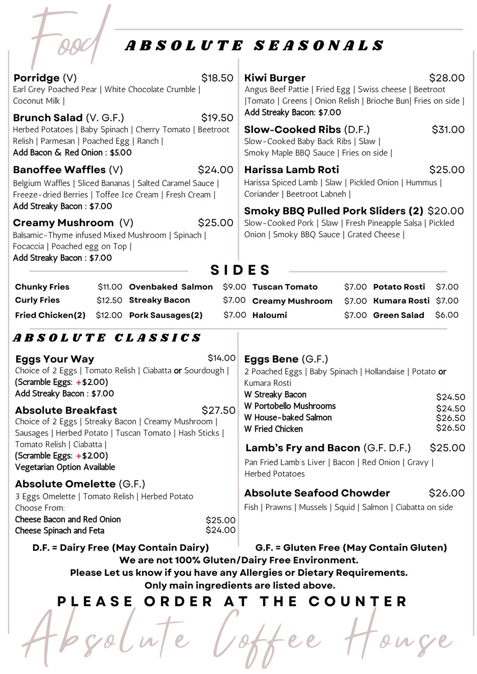 Absolute Coffee House in Cambridge, New Zealand | Absolute Cafe