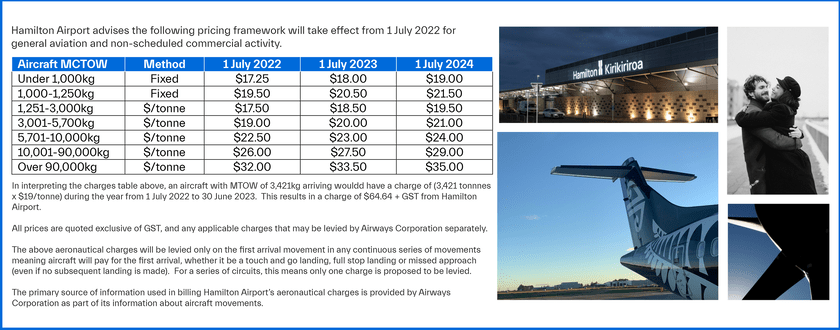 Operational info | Hamilton Airport
