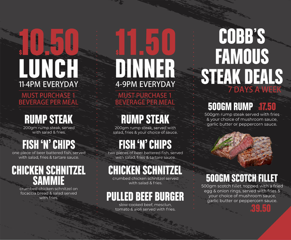 Speedway Garage | Menu